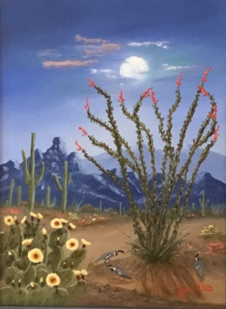 Desert sunsets,Southwest Paintings, Arizona Landscapes by Brenda Bowers