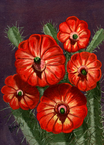 Desert sunsets,Southwest Paintings, Arizona Landscapes by Brenda Bowers